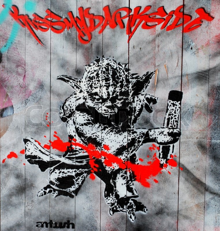 Starwars Graffiti - Yoda - by Ambush | Stock Photo | Colourbox