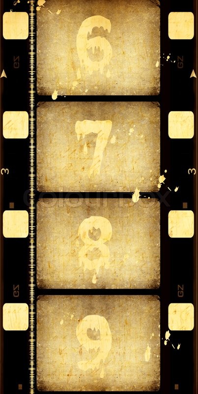 Close up of vintage movie film strips | Stock image | Colourbox