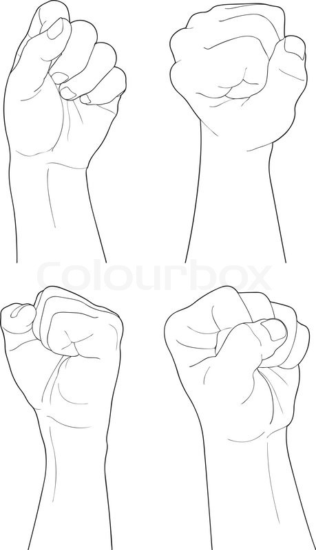 Adult man hand to hold something, ... | Stock vector | Colourbox