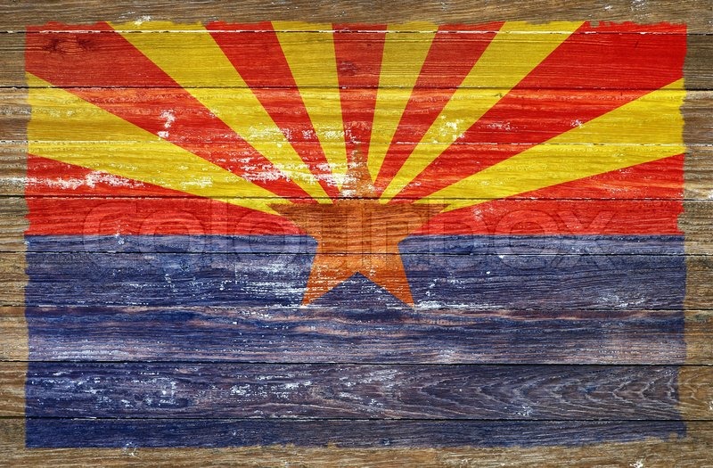 Arizona Flag on Wood | Stock Photo | Colourbox