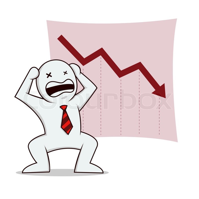 Businessman icon about bankruptcy | Stock vector | Colourbox