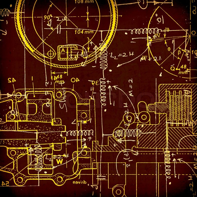 Close up part of a engineering ... | Stock image | Colourbox