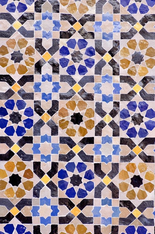 Arabic mosaic of colors that form a ... | Stock image | Colourbox