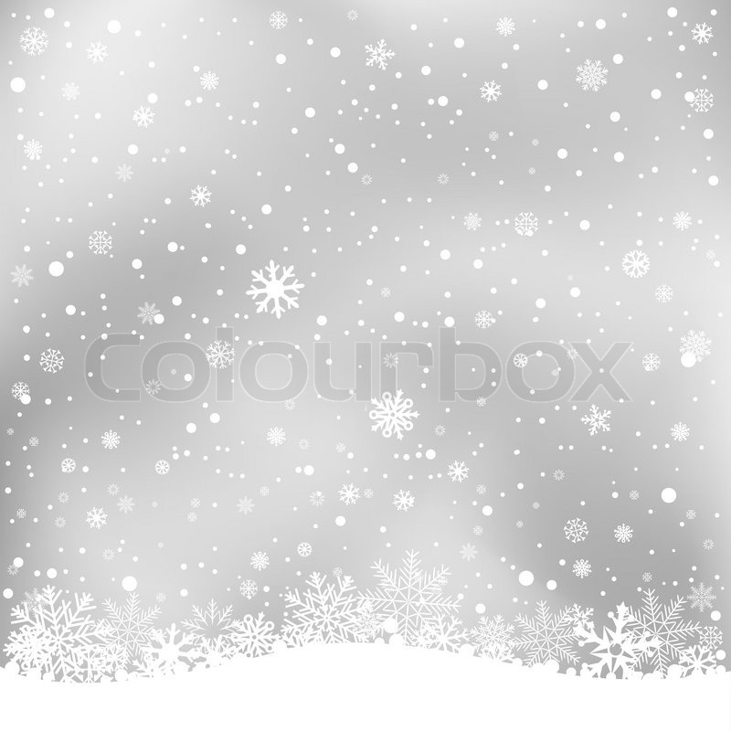 The white snow on the soft light gray ... | Stock vector | Colourbox
