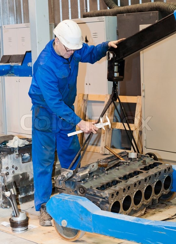 Industrial platform. The mechanic ... | Stock Photo | Colourbox