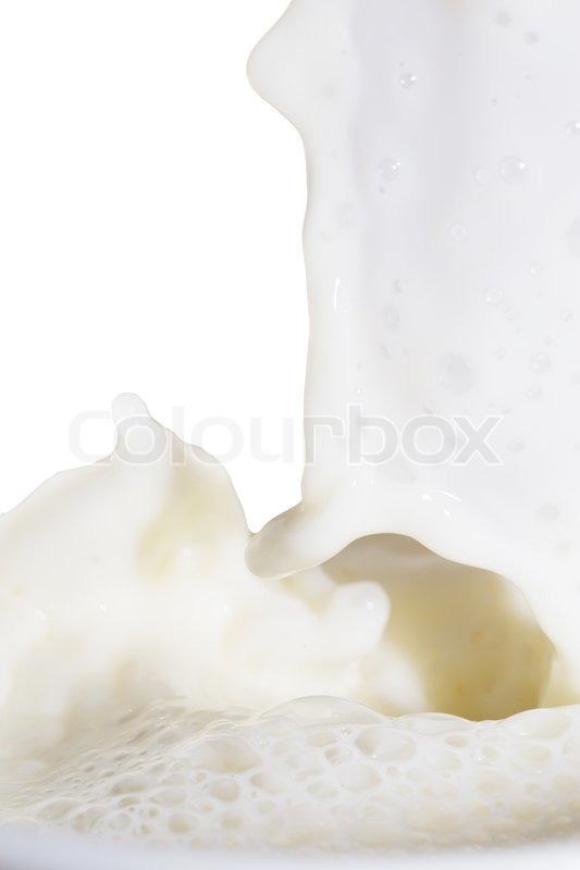 Milch auf weißem Hintergrund | Stock Bild | Colourbox