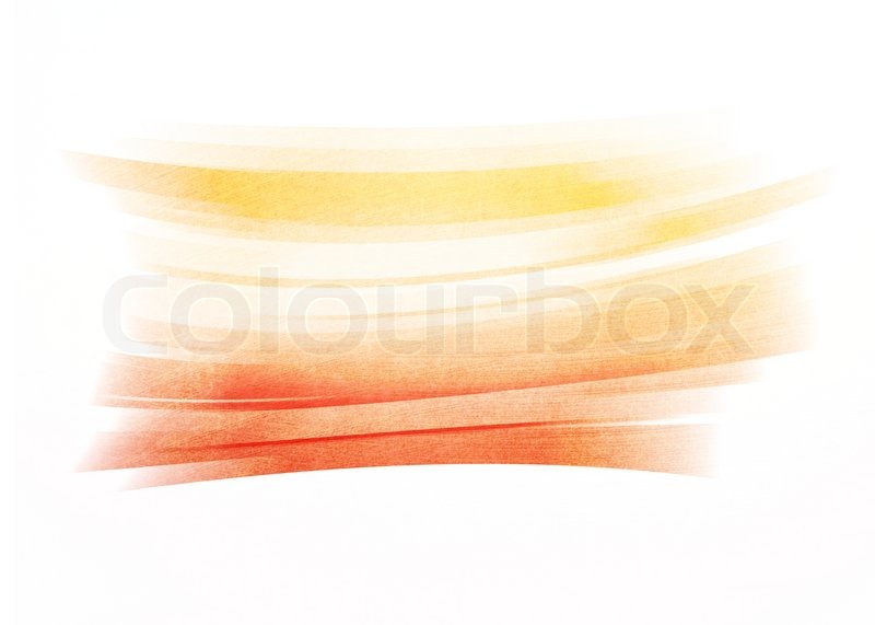 Orange gradient painted brush stroke ... | Stock image | Colourbox