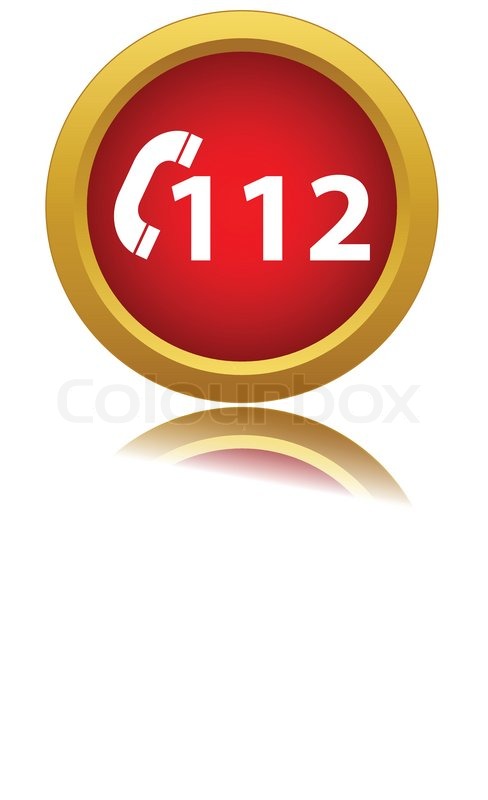 112 rotes Symbol | Stock-Vektor | Colourbox