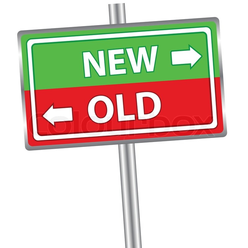 Neue und alte Zeichen | Stock-Vektor | Colourbox