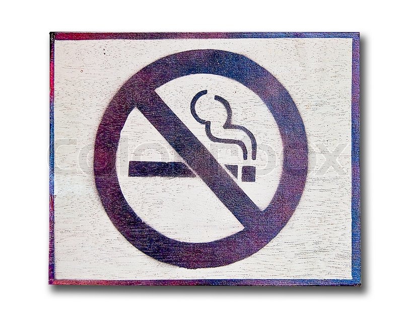 Zeichen der Nichtraucher isoliert auf ... | Stock Bild | Colourbox