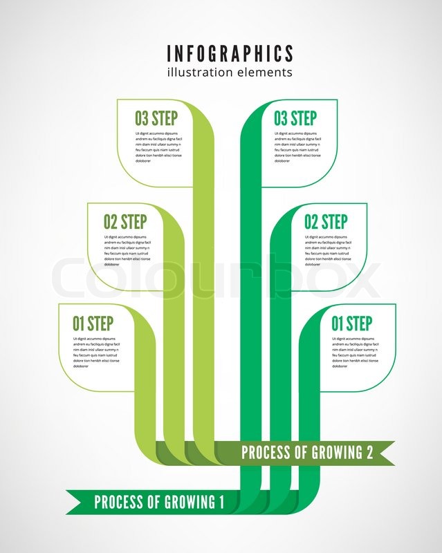 Infographics process descriptions ... | Stock vector | Colourbox