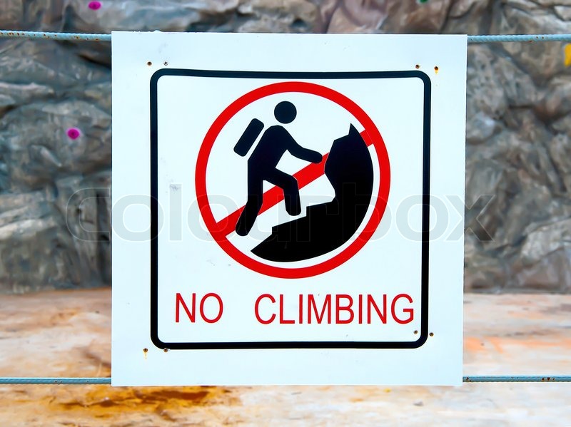 Rock Climbing Sign