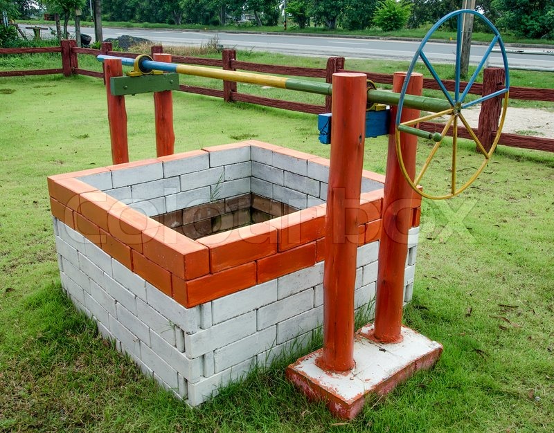 Vintage brick well | Stock image | Colourbox