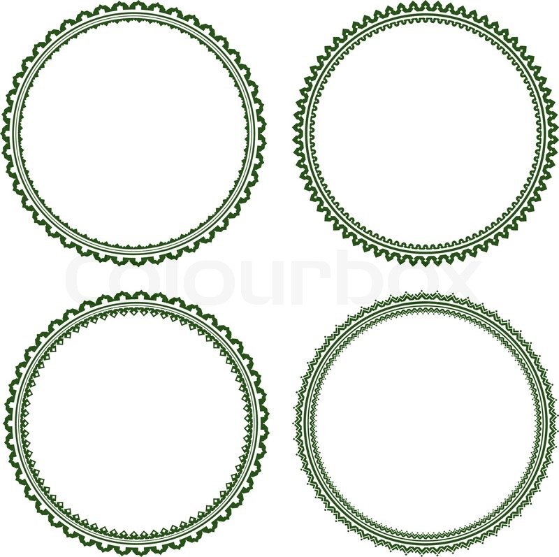 Satz von Runde Rahmen | Stock-Vektor | Colourbox