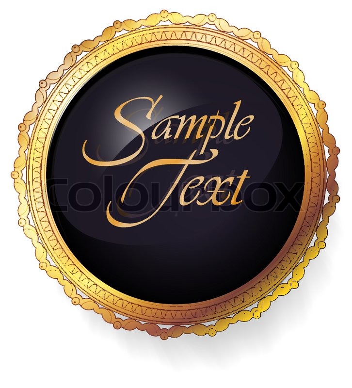Round gold background | Stock vector | Colourbox
