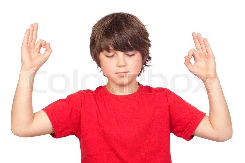 Entspanntes Kind praktizieren yoga | Stock Bild | Colourbox