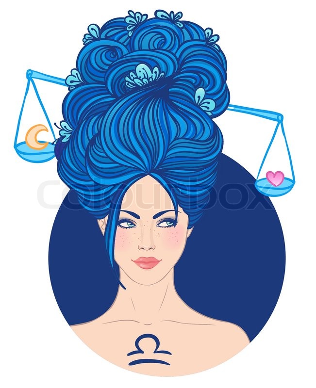 Illustration of libra zodiac sign as a ... | Stock vector | Colourbox