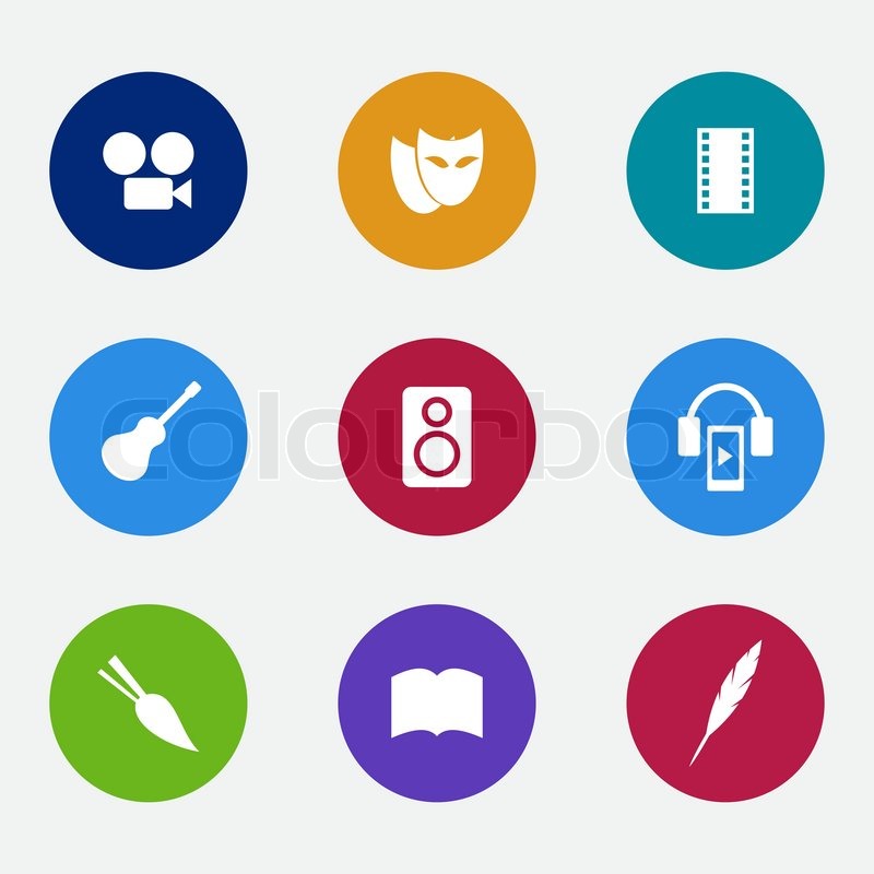 Entertainment icons | Stock vector | Colourbox