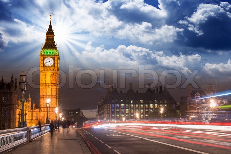 Beautiful colors of Big Ben from ... | Stock image | Colourbox