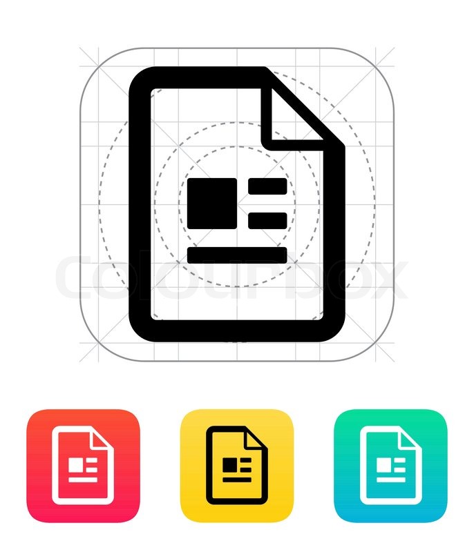 Publication file icon. Vector ... | Stock vector | Colourbox