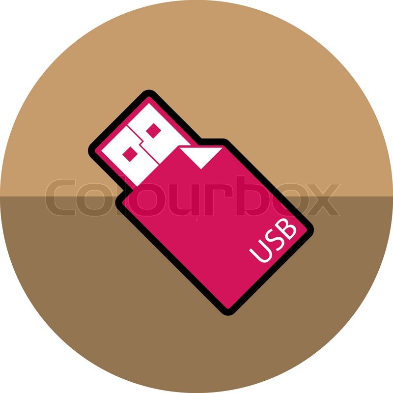 Usb Stick icon vector | Stock vector | Colourbox