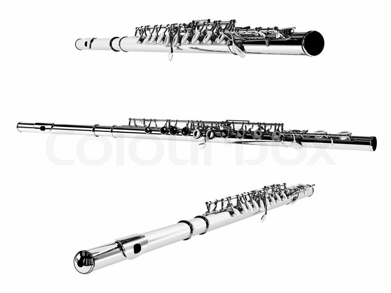 Flute Isolated. Multiple angles of view | Stock image | Colourbox