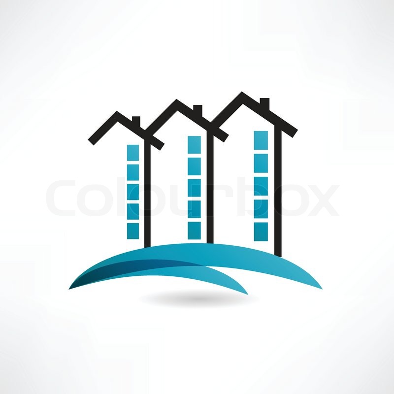 High-rise building abstraction icon | Stock vector | Colourbox