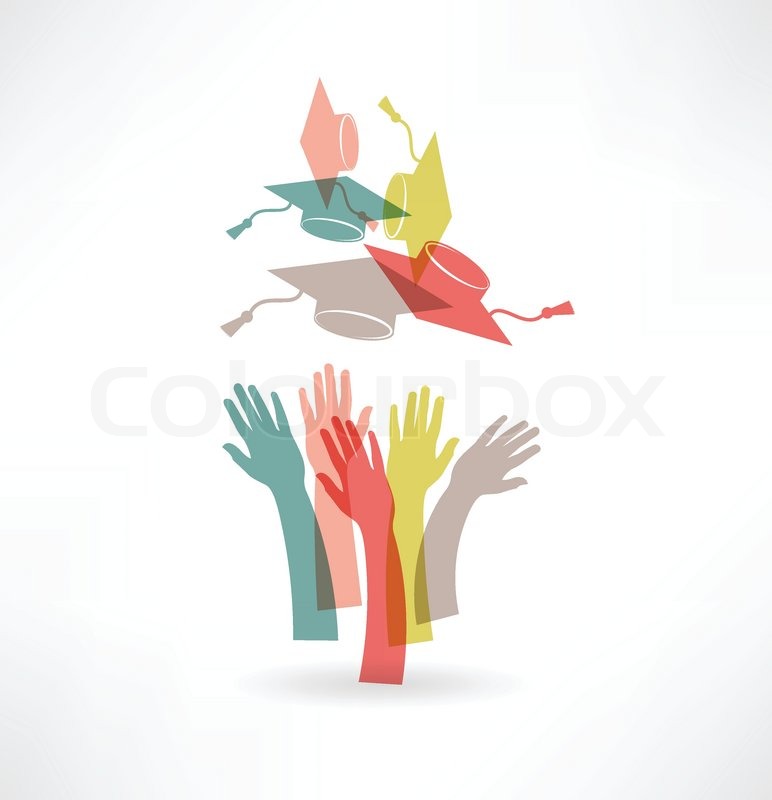 Hands of students icon | Stock vector | Colourbox