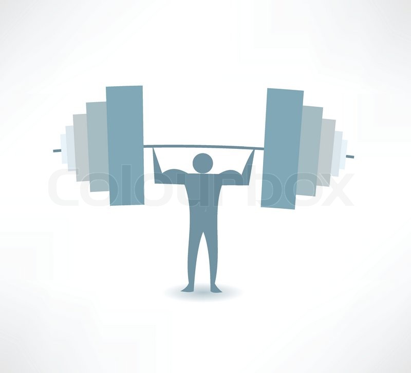 Creative people Powerlifting icon | Stock vector | Colourbox