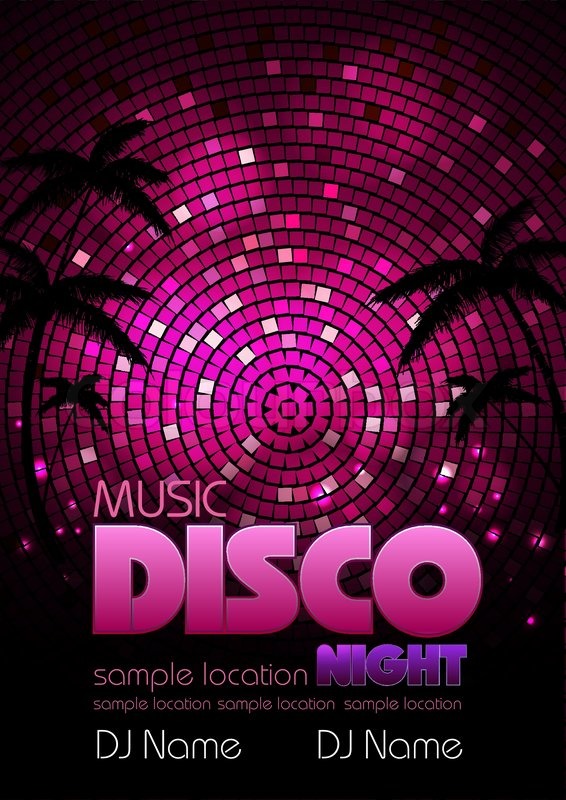 Disco background. Disco poster | Stock vector | Colourbox