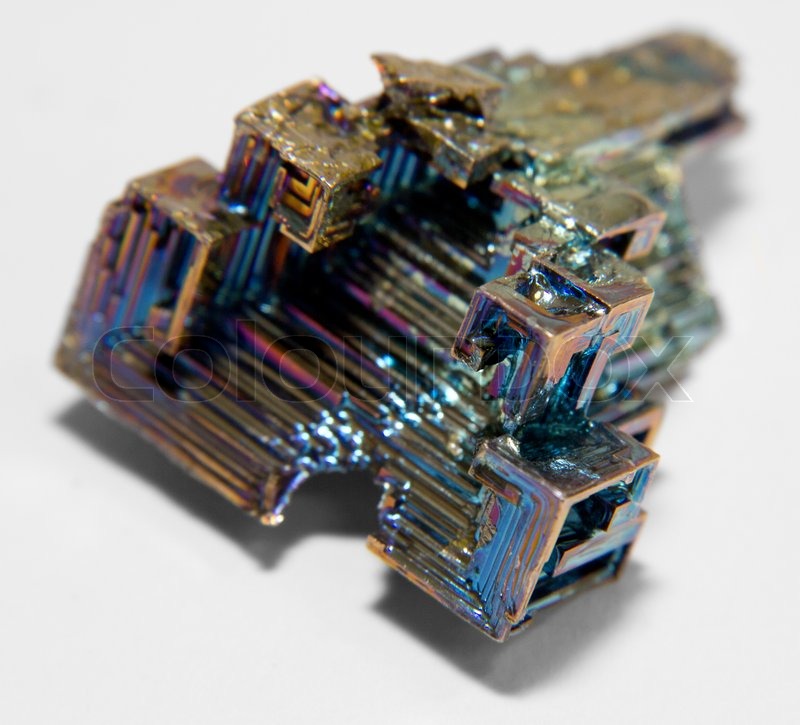 A multicolored Bismuth crystal in light ... | Stock image | Colourbox