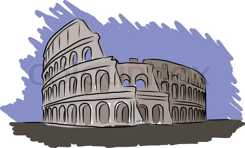 Easy Colosseum Drawing