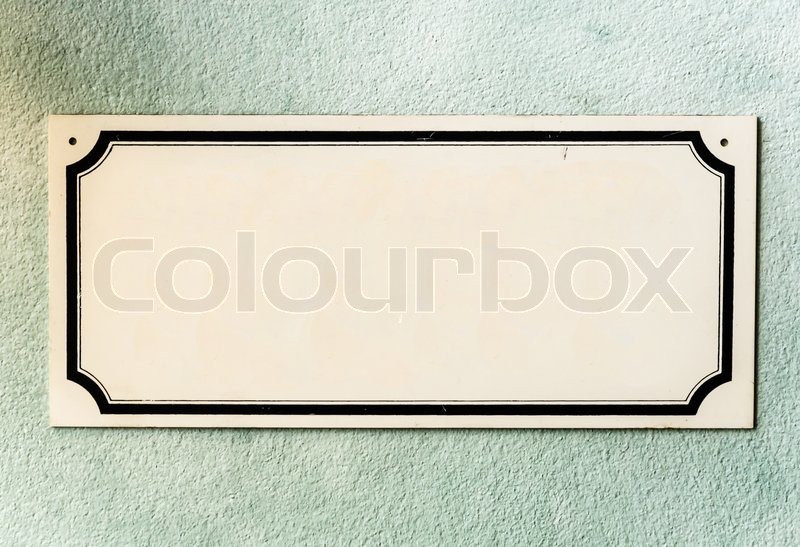 Empty sign on the old vintage wall | Stock image | Colourbox