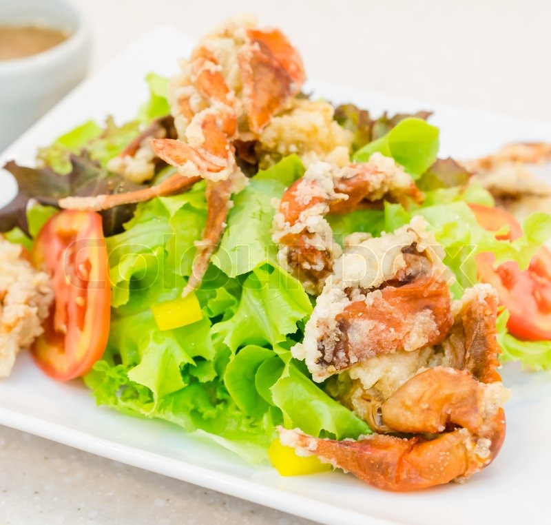 Soft shell crab salad | Stock image | Colourbox