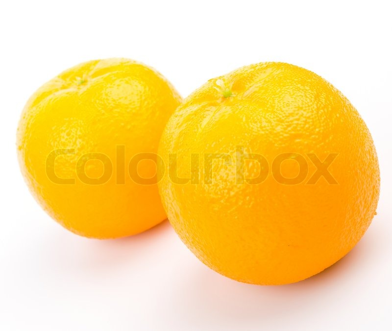 Fake orange on white background | Stock image | Colourbox