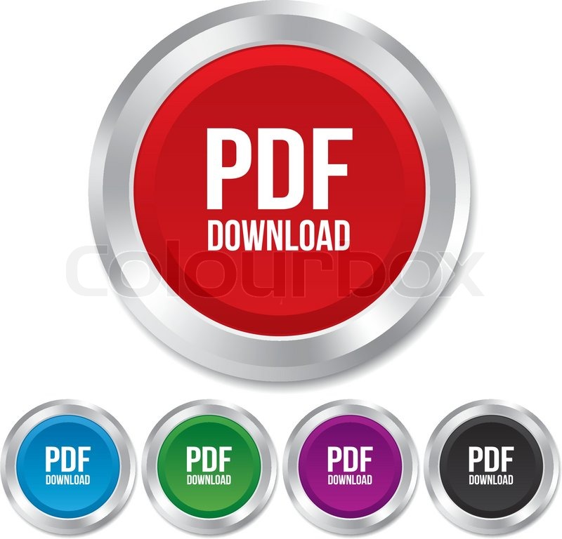 PDF download icon. Upload file button. ... | Stock vector | Colourbox