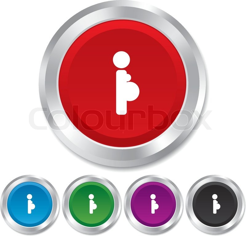 Pregnant sign icon. Pregnancy symbol. ... | Stock vector | Colourbox