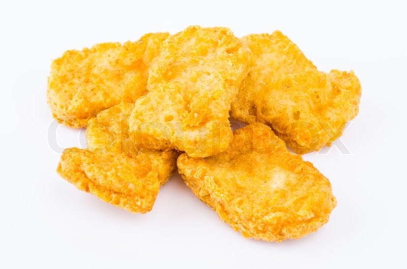 Nuggets on white background | Stock image | Colourbox