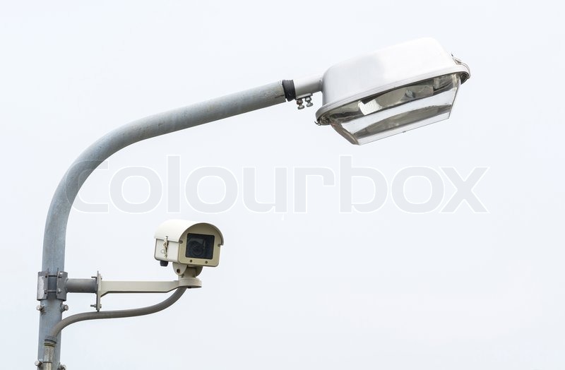 CCTV security camera with Lamppost | Stock image | Colourbox