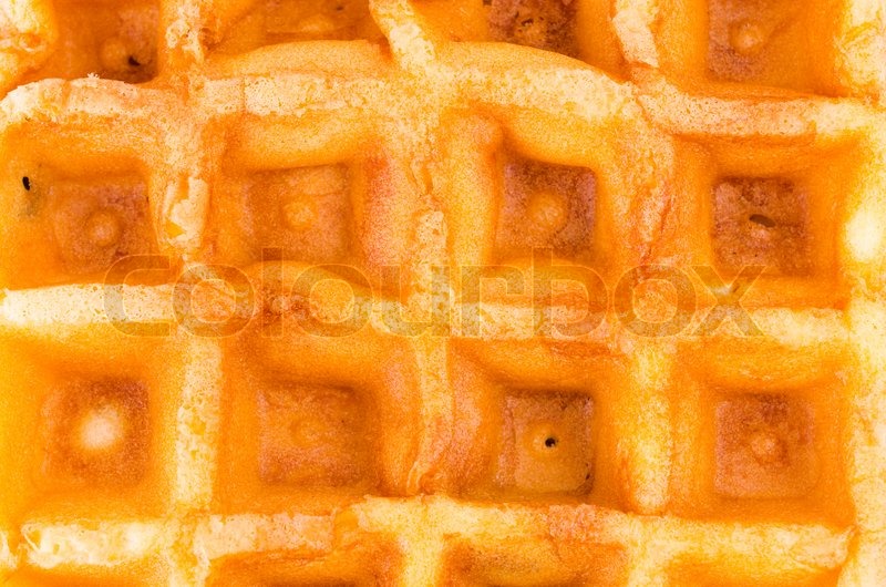 Close up waffle texture | Stock image | Colourbox