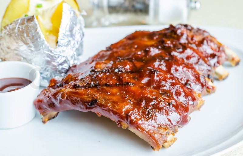 Barbecue pork spareribs | Stock image | Colourbox