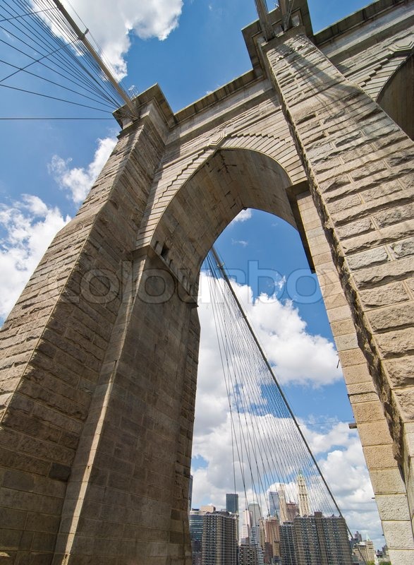 Brooklyn Bridge Architecture, New York ... | Stock image | Colourbox