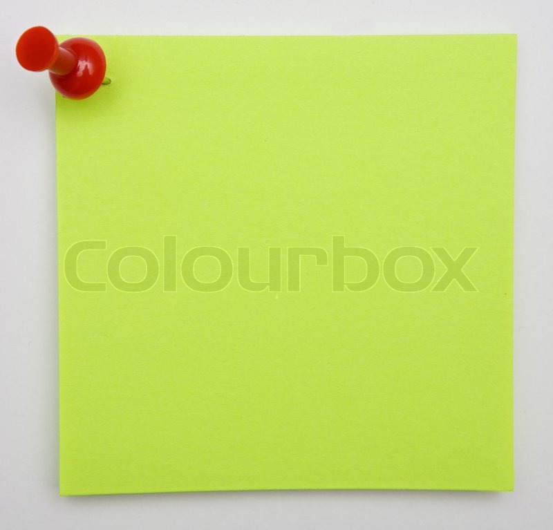Photo of a Post-It a over white ... | Stock image | Colourbox
