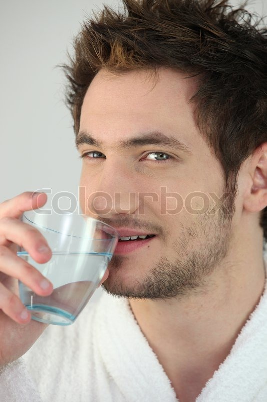 Man drinking water | Stock image | Colourbox