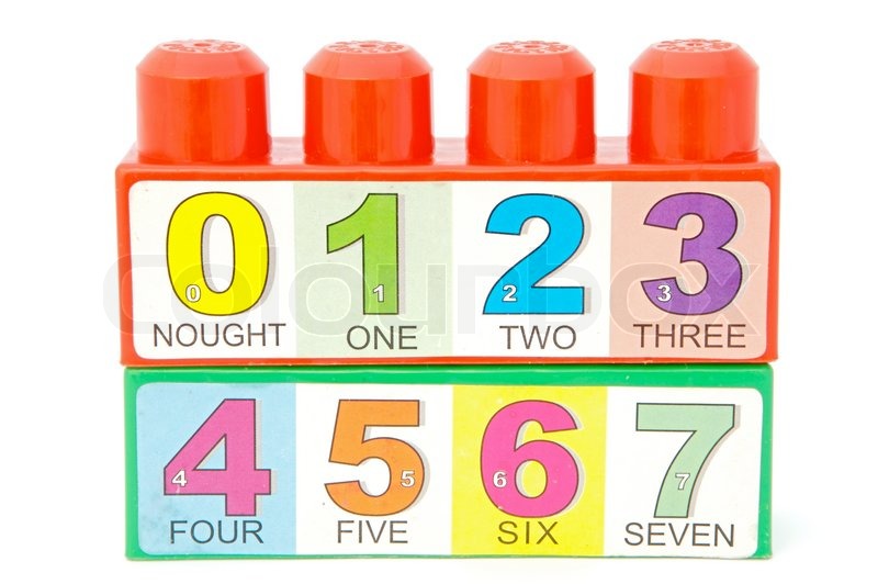 Photo of a numbers over a white ... | Stock image | Colourbox