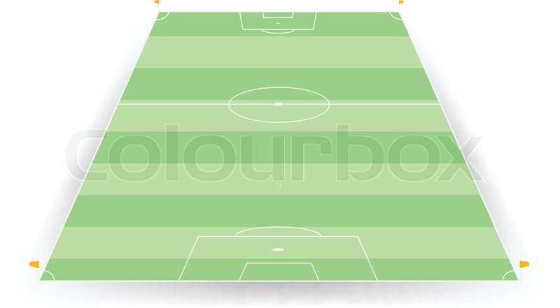 Soccer field angle behind the goal, ... | Stock vector | Colourbox