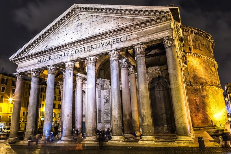 ROME-DECEMBER 7: The Pantheon at night ... | Stock image | Colourbox