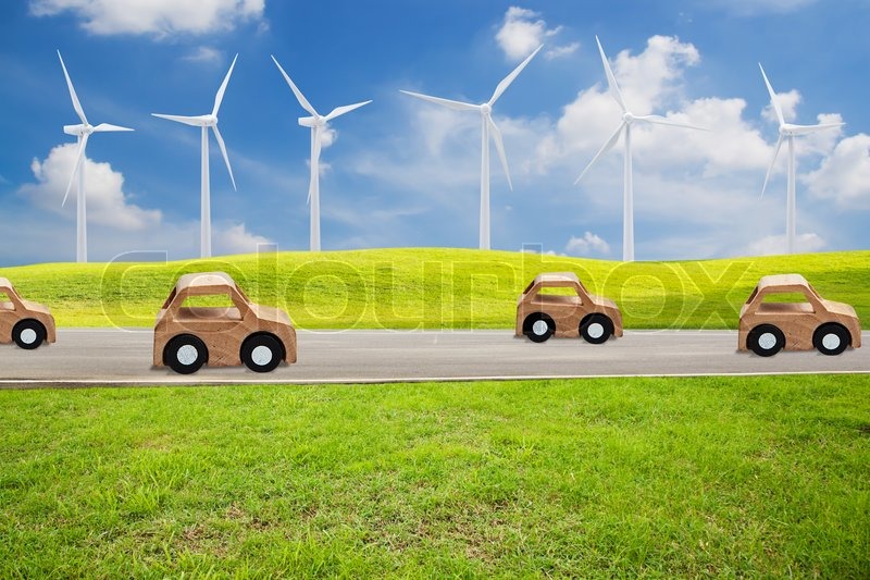 Alternative energy with vehicles. ... | Stock image | Colourbox