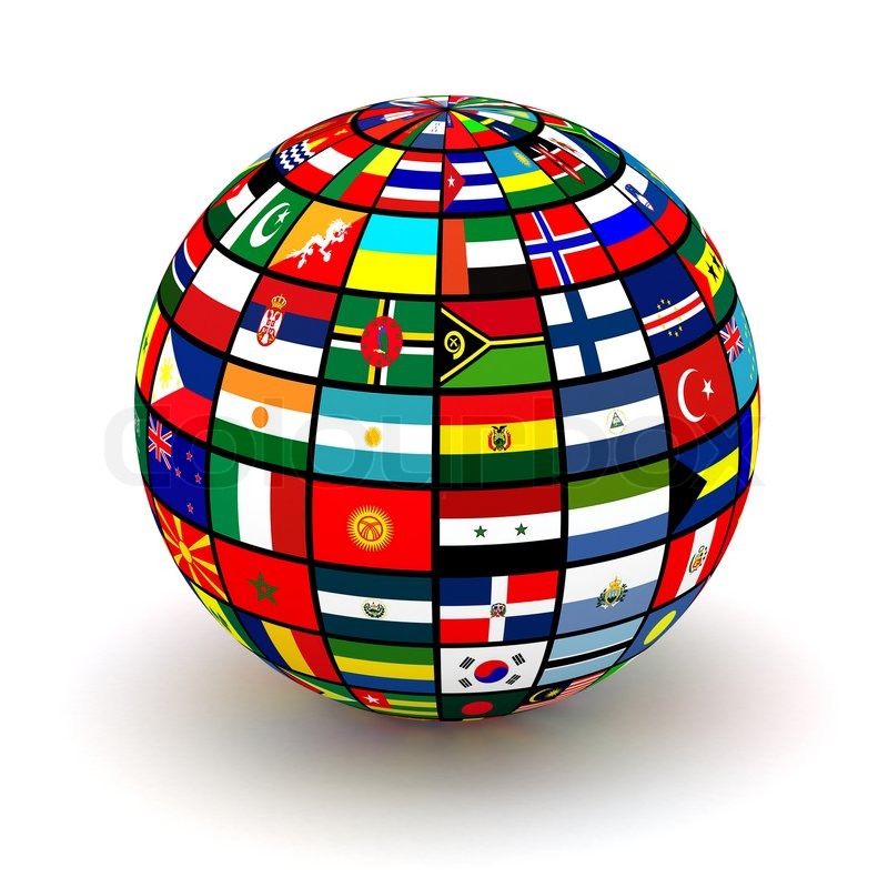Planet flags. 3d | Stock image | Colourbox