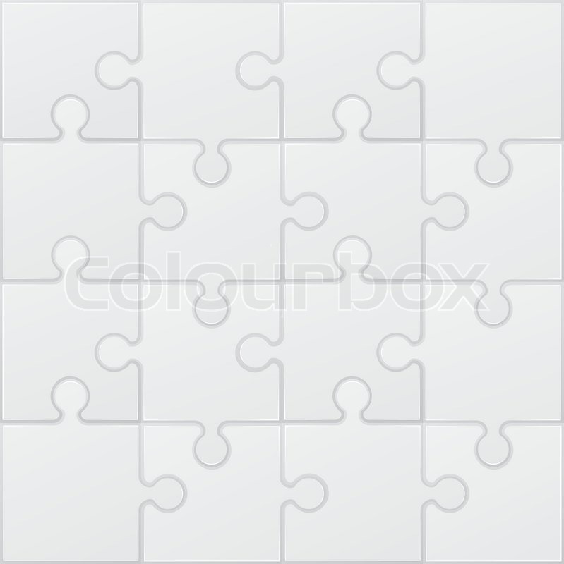 Square white puzzle vector ... | Stock vector | Colourbox